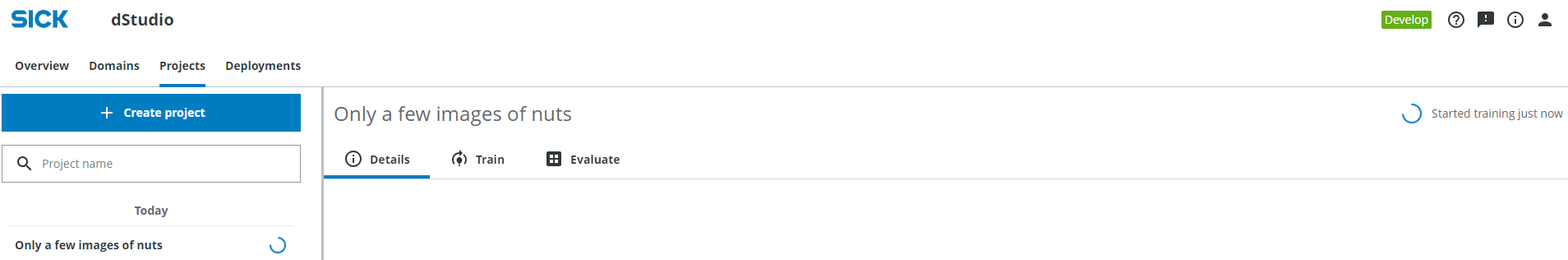 How to start a training - dStudio Tutorial